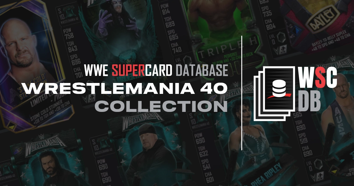 WSCDB | Wrestlemania 40 Tier Catalog